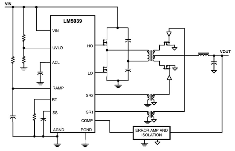 LM5039 Half-Bridge PWM Controller - TI | Mouser
