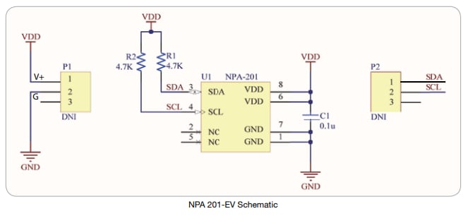 NovaSensor NPA 201-EV Pressure Sensor Eval Board - Amphenol Advanced ...