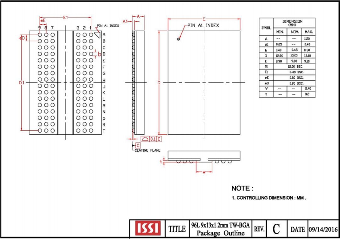 IS43/46TR 1-Gbit DDR3 SDRAM with ECC - ISSI | Mouser