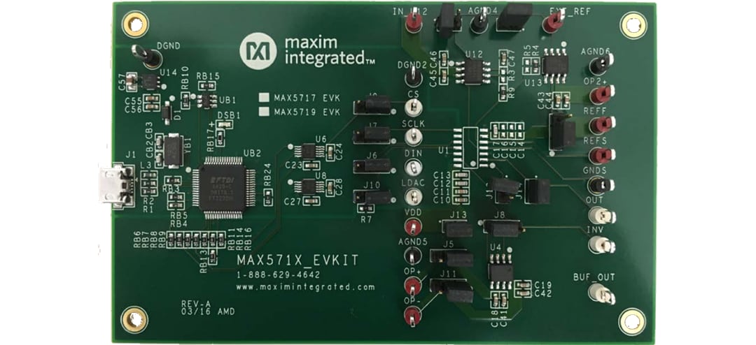 MAX5719EVKIT Evaluation Kit - Analog Devices / Maxim Integrated | Mouser