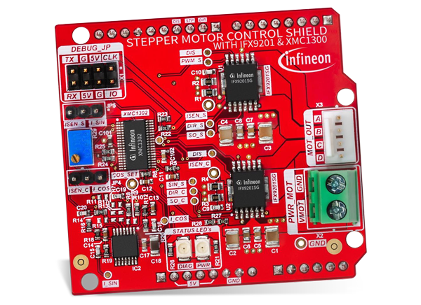 Stepper Motor Control Shield - Infineon Technologies | Mouser