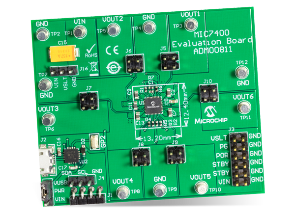 MIC7400 Evaluation Board - Microchip Technology | Mouser