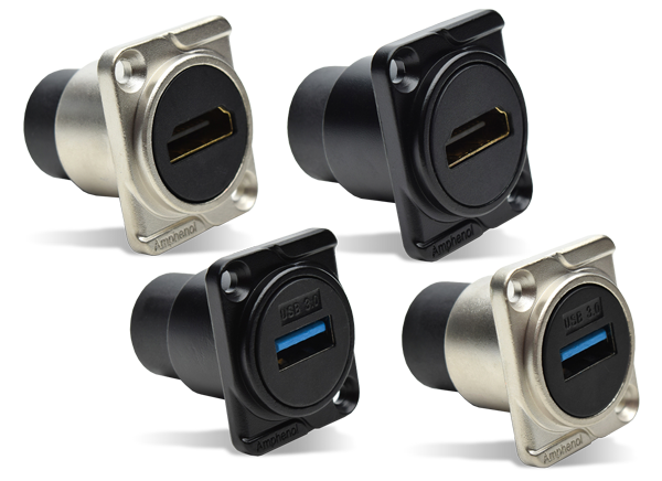 AC Series USB & HDMI Data Connectors - Amphenol Audio | Mouser
