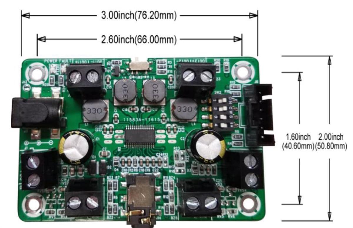 AMP2X15 Audio Amplifier Board - PUI Audio | Mouser