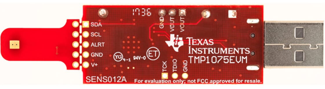 TMP1075EVM Digital Temp Sensor Evaluation Board - TI | Mouser