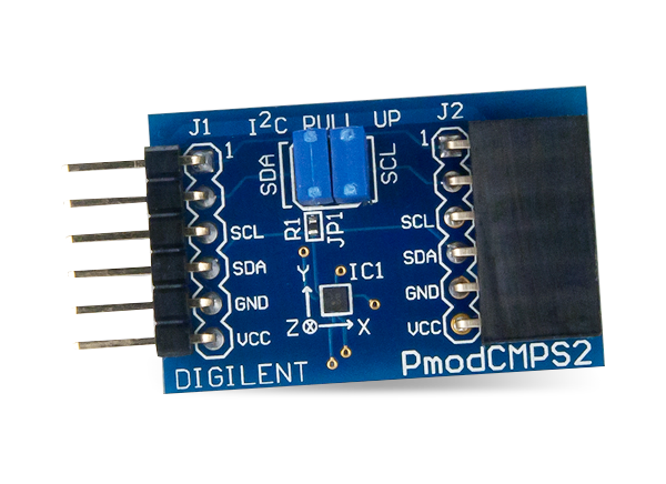 Pmod CMPS2 3-Axis Compass - Digilent | Mouser Pmod CMPS2 3-Axis Compass - Digilent | Mouser