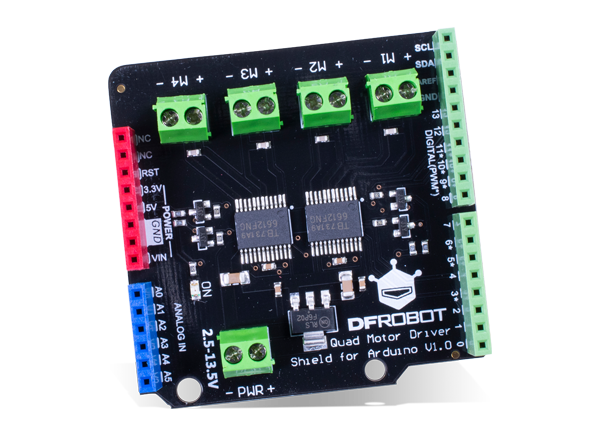 Quad DC Motor Driver Shield for Arduino - DFRobot | Mouser