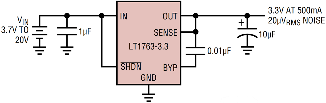 LT1763 Micropower Low Dropout Regulators - ADI | Mouser