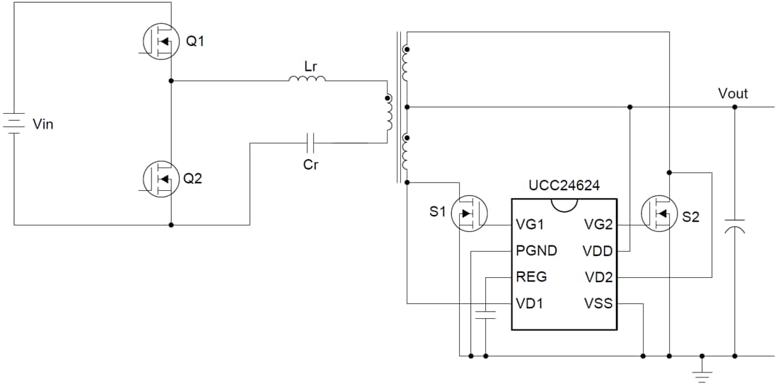 UCC24624 Synchronous Rectifier (SR) Controller - TI | Mouser