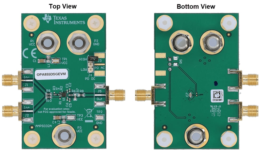 OPA855DSGEVM Op Amp Evaluation Module (EVM) - TI | Mouser