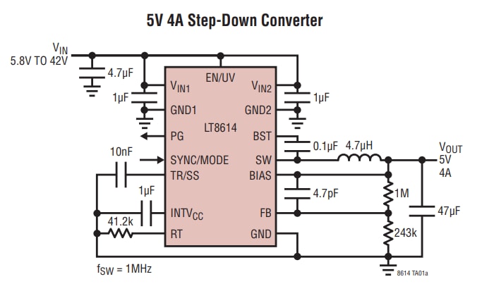 LT8614 Step-Down Regulators - ADI | Mouser