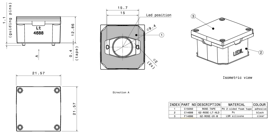ROSE LED Lighting Lens Assemblies - Ledil | Mouser