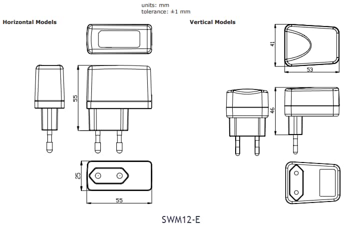 SWM12 AC-DC Medical Power Adapters - CUI Inc | Mouser