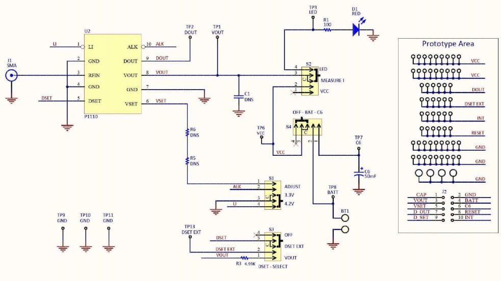 P1110-EVB-PS Evaluation Board - Powercast | Mouser