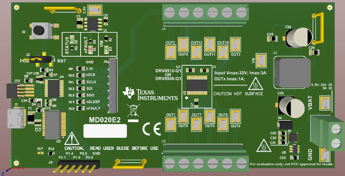 DRV8908-Q1EVM Driver Evaluation Module (EVM) - TI | Mouser