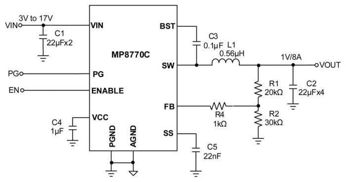 MP8770C Step-Down Converter with Forced CCM - MPS | Mouser