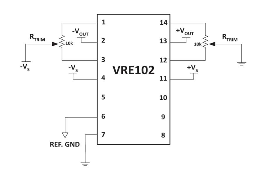 VRE102 Ultrastable ±10V Output Voltage Reference - Apex Microtechnology | Mouser