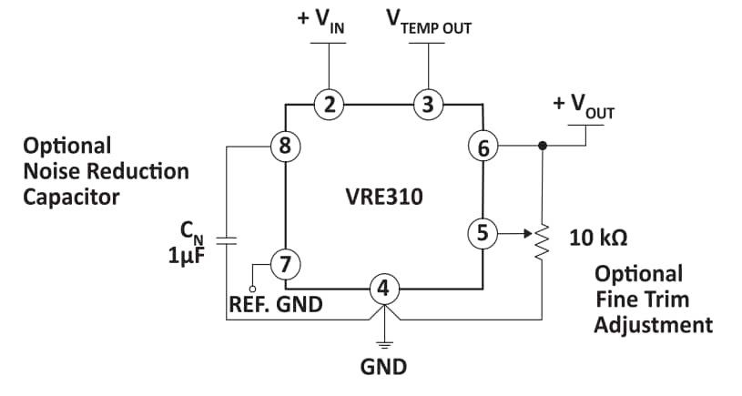 VRE310 +10V Low Noise Precision Voltage Reference - Apex Microtechnology | Mouser