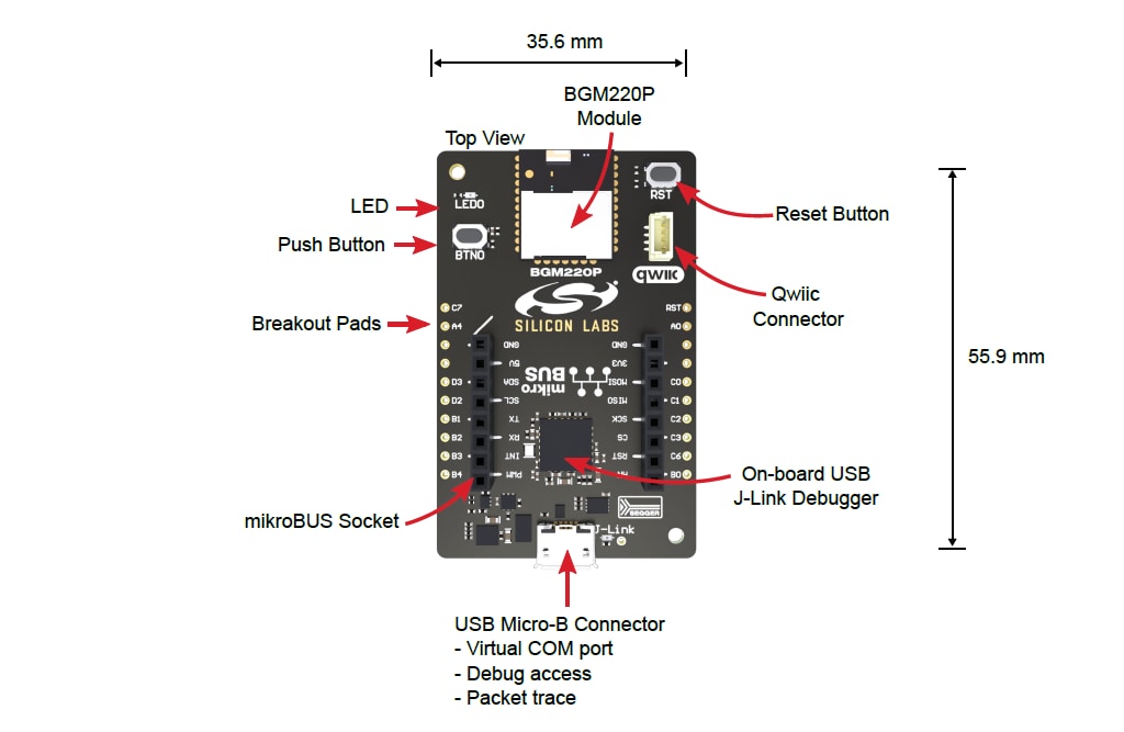 BGM220 BLUETOOTH Wireless Explorer Kit - Silicon Labs | Mouser