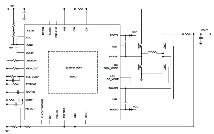 ISL81801 80V Buck-Boost Controllers - Renesas | Mouser