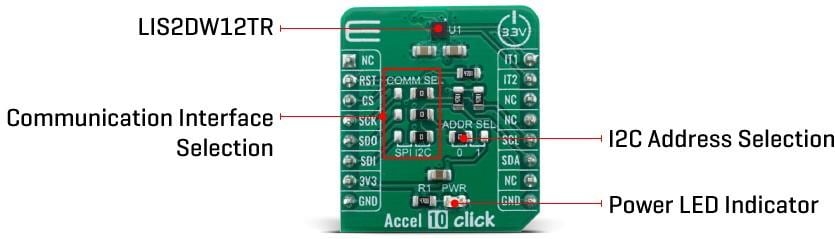 Accel 10 Click - Mikroe | Mouser