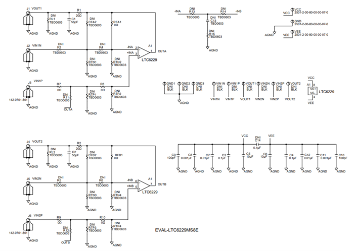 EVAL-LTC6229MS8E Evaluation Board - ADI | Mouser