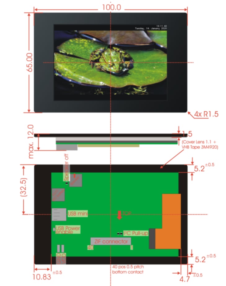 2-inch/2.8-inch/3.5-inch/4.3-inch uniTFTs Smaller Display Modules ...