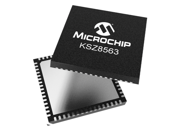 KSZ8563R 3-Port 10/100 Ethernet Switches - Microchip Technology | Mouser