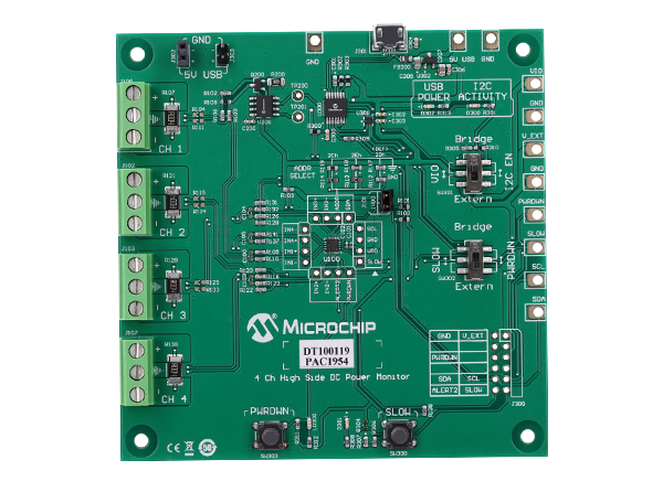 PAC1954 4-Channel High Side DC Power Monitor - Microchip Technology ...