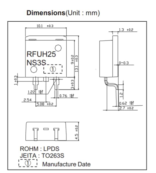 RFUH25NS3S Fast Recovery Diodes - ROHM | Mouser