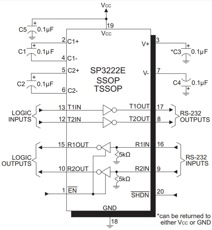 SP3222E & SP3232E RS-232 Transceivers - MaxLinear | Mouser