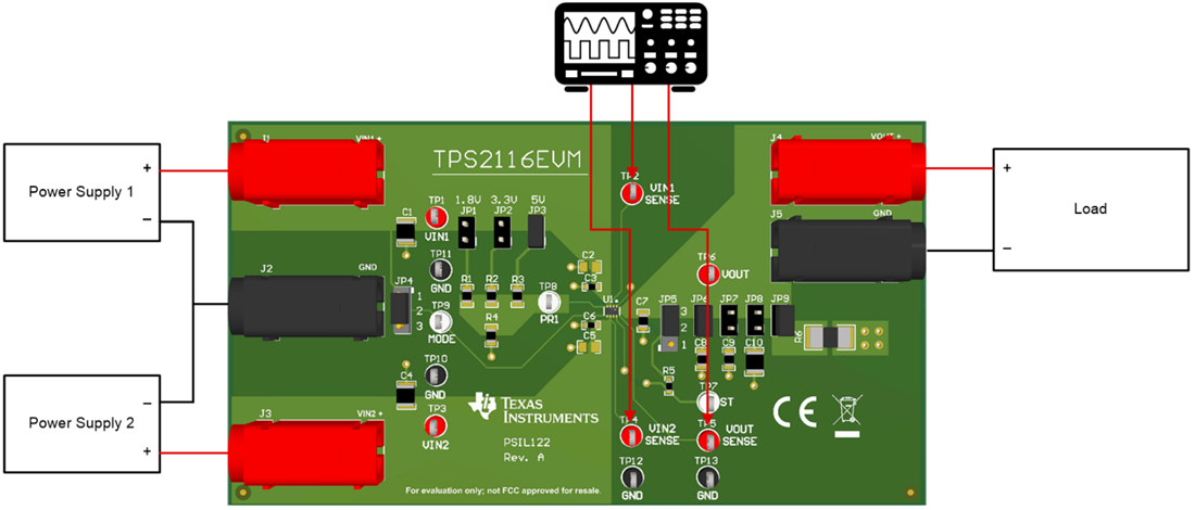 TPS2116EVM Multiplexer Evaluation Module - TI | Mouser