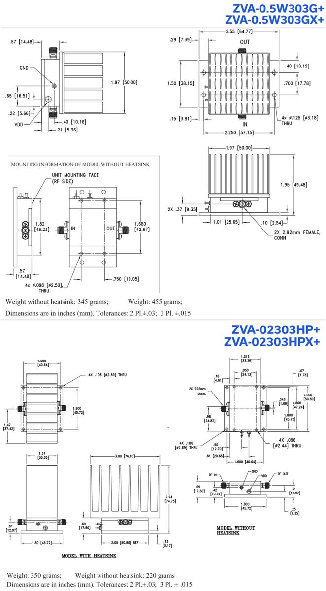 ZVA Series Wideband Amplifiers - Mini-Circuits | Mouser