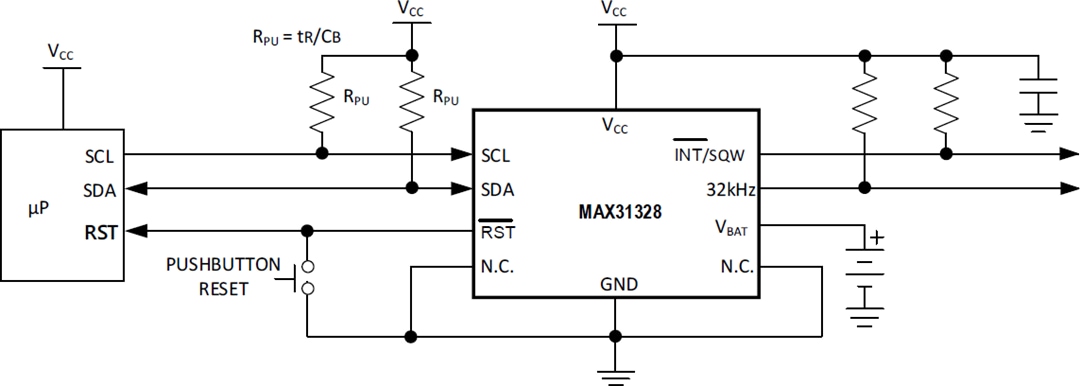 MAX31328 I2C Real-Time Clock (RTC) - Analog Devices / Maxim Integrated | Mouser