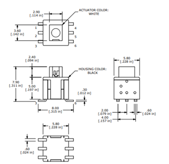 TL2233 Pushbutton Switches - E-Switch | Mouser