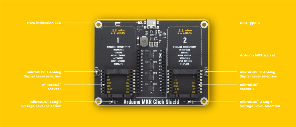 Arduino Mkr Click Shield Mikroe Mouser