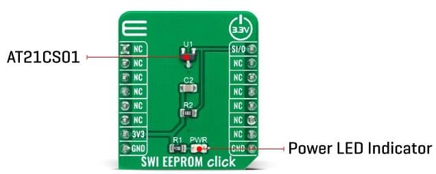 SWI EEPROM Click - Mikroe | Mouser