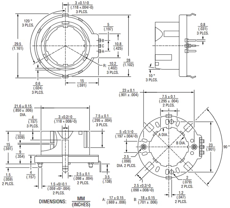PER28 Long Life Incremental Ring Encoder - Bourns | Mouser
