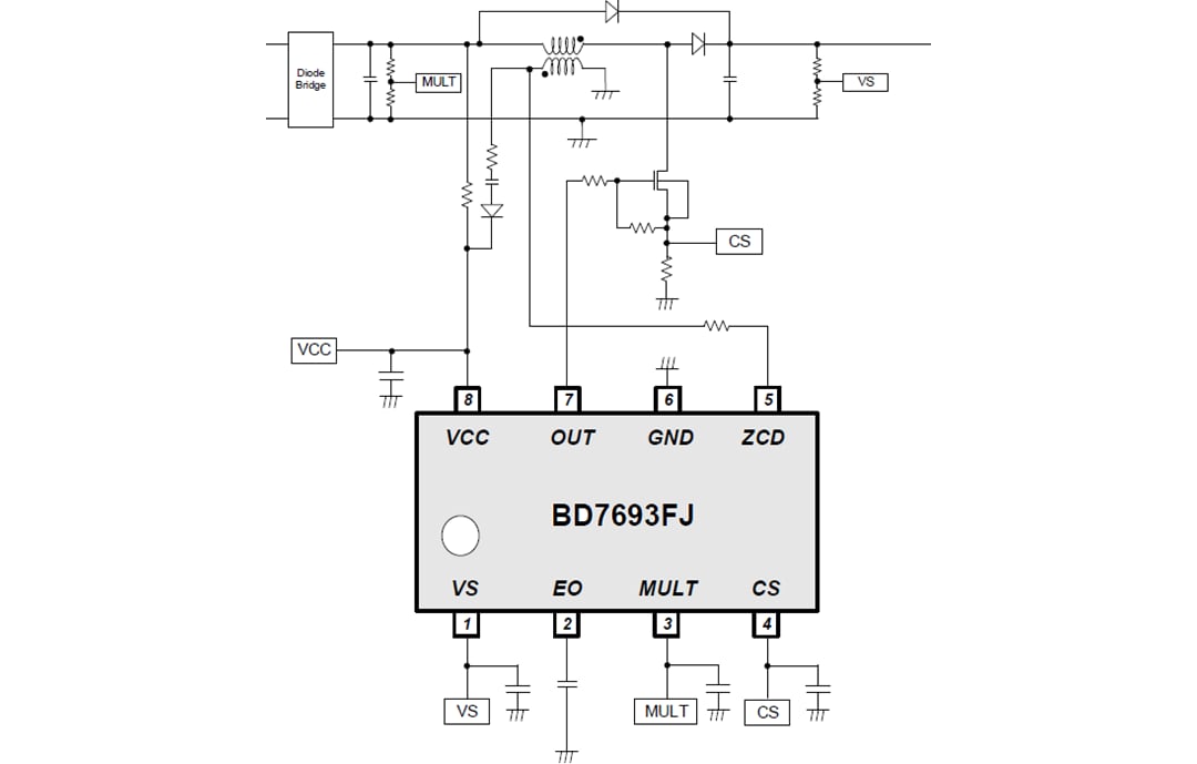 BD7693FJ Power Factor Correction Controller - ROHM | Mouser