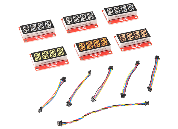 KIT-19297 Qwiic Alphanumeric Display Kit - SparkFun | Mouser