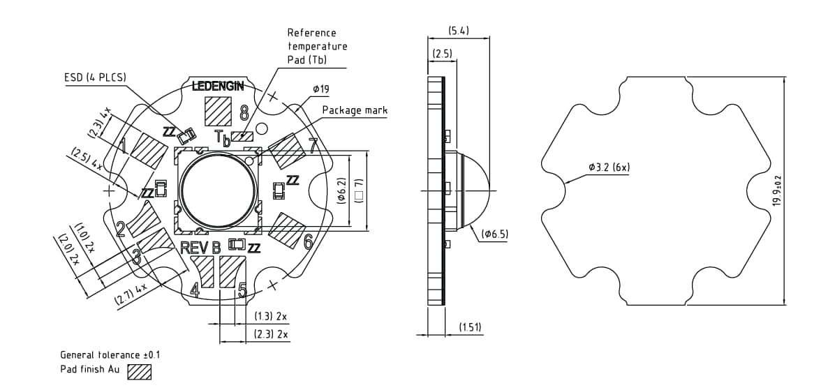 LED ENGIN LuxiGen LZ4-V0UBH0 LZ4 Emitter - ams OSRAM | Mouser