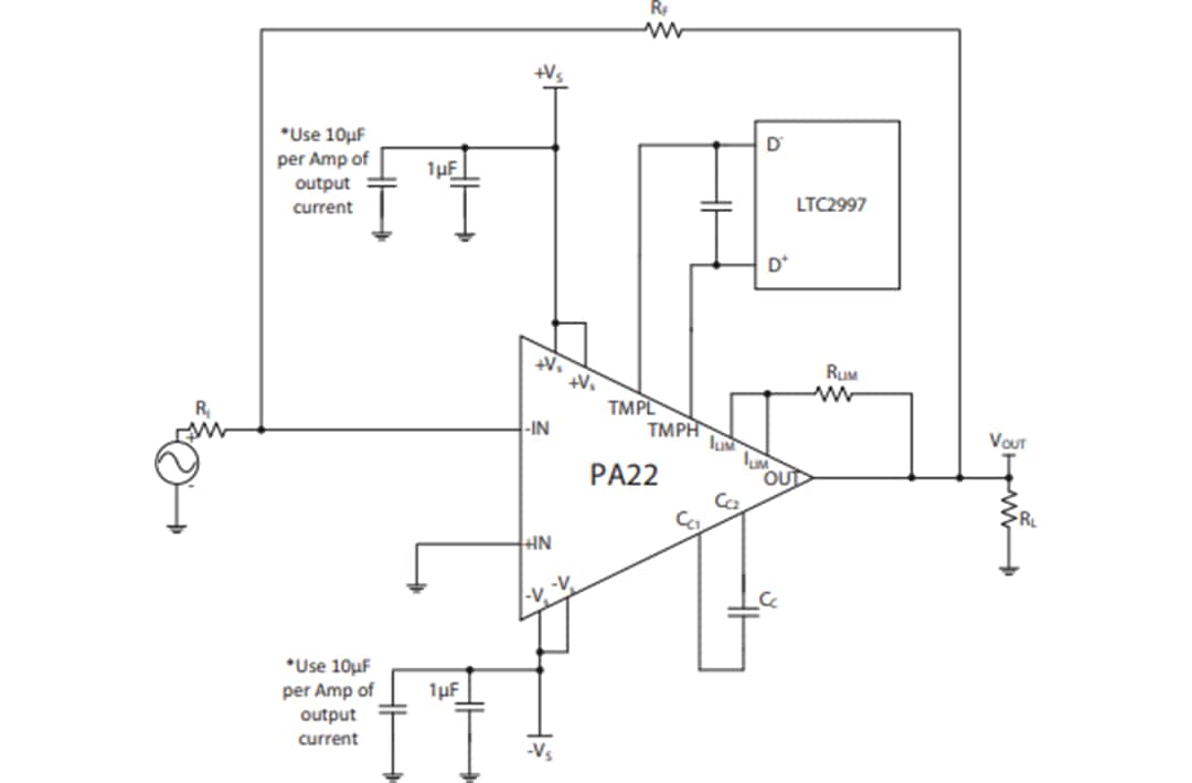 PA22 High Voltage Power Operational Amplifier - Apex Microtechnology | Mouser