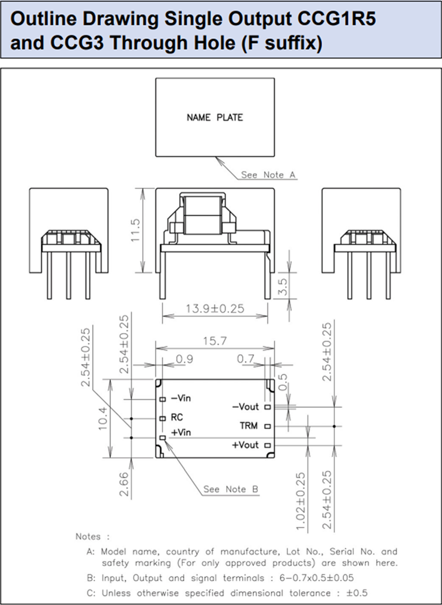 CCG 1.3W to 10W Isolated DC-DC Converters - TDK-Lambda | Mouser