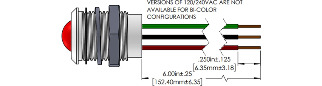 CL Series 14mm IP67 LED Panel Mount Indicators - VCC | Mouser