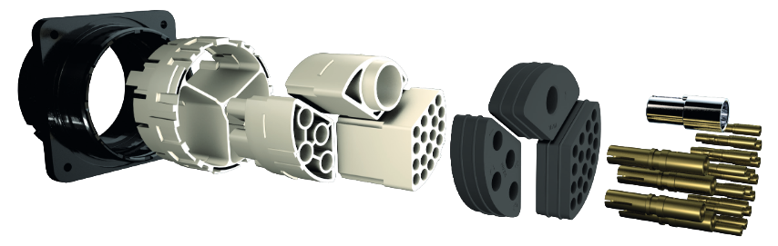 MOVE-MOD Modular Circular Connectors - ITT Cannon | Mouser