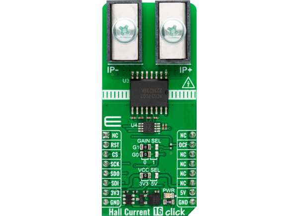 MIKROE-5784 Hall Current 16 Click - Mikroe | Mouser