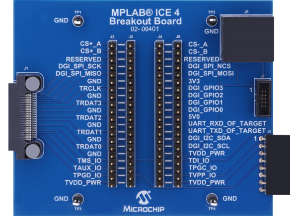 MPLAB ICE 4 In-Circuit Emulator Breakout Board - Microchip Technology | Mouser