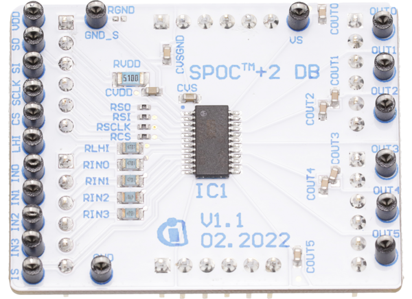 SPOC-2 DB BTS71220-4ESP Daughterboard - Infineon Technologies | Mouser