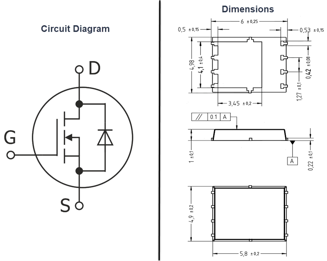 DI105N04PQ N-Channel Power MOSFET - Diotec Semiconductor | Mouser