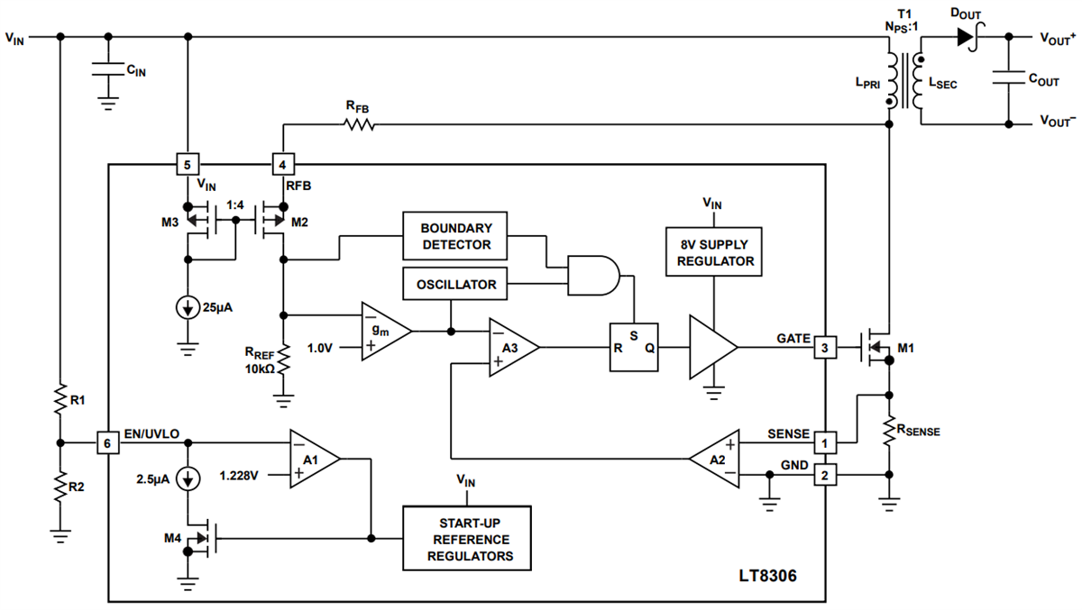LT8306 No-Opto Isolated Flyback Controllers - ADI | Mouser